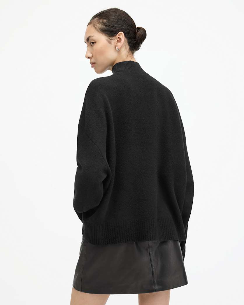 Asha Soft Fluffy Sweater Black | ALLSAINTS US